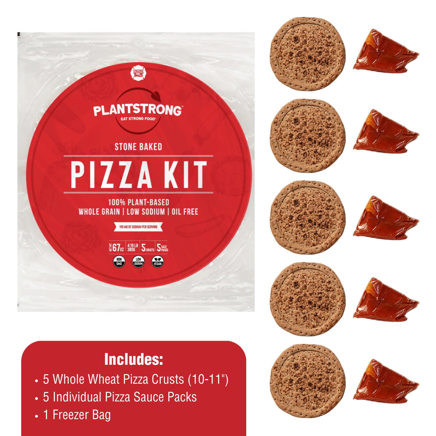 Pizza Kit: Plant-Based, Whole Wheat Pizza Crust