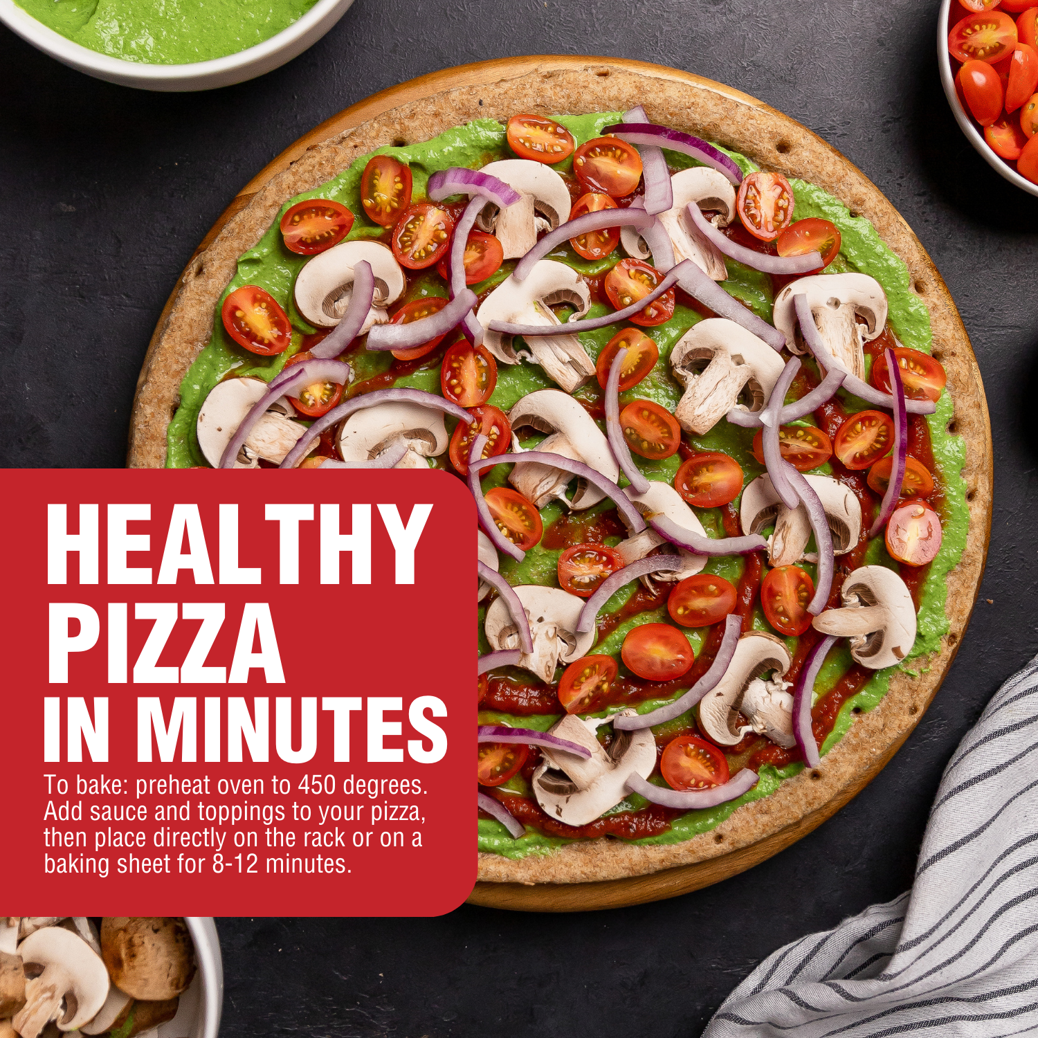 Pizza Kit: Plant-Based, Whole Wheat Pizza Crust