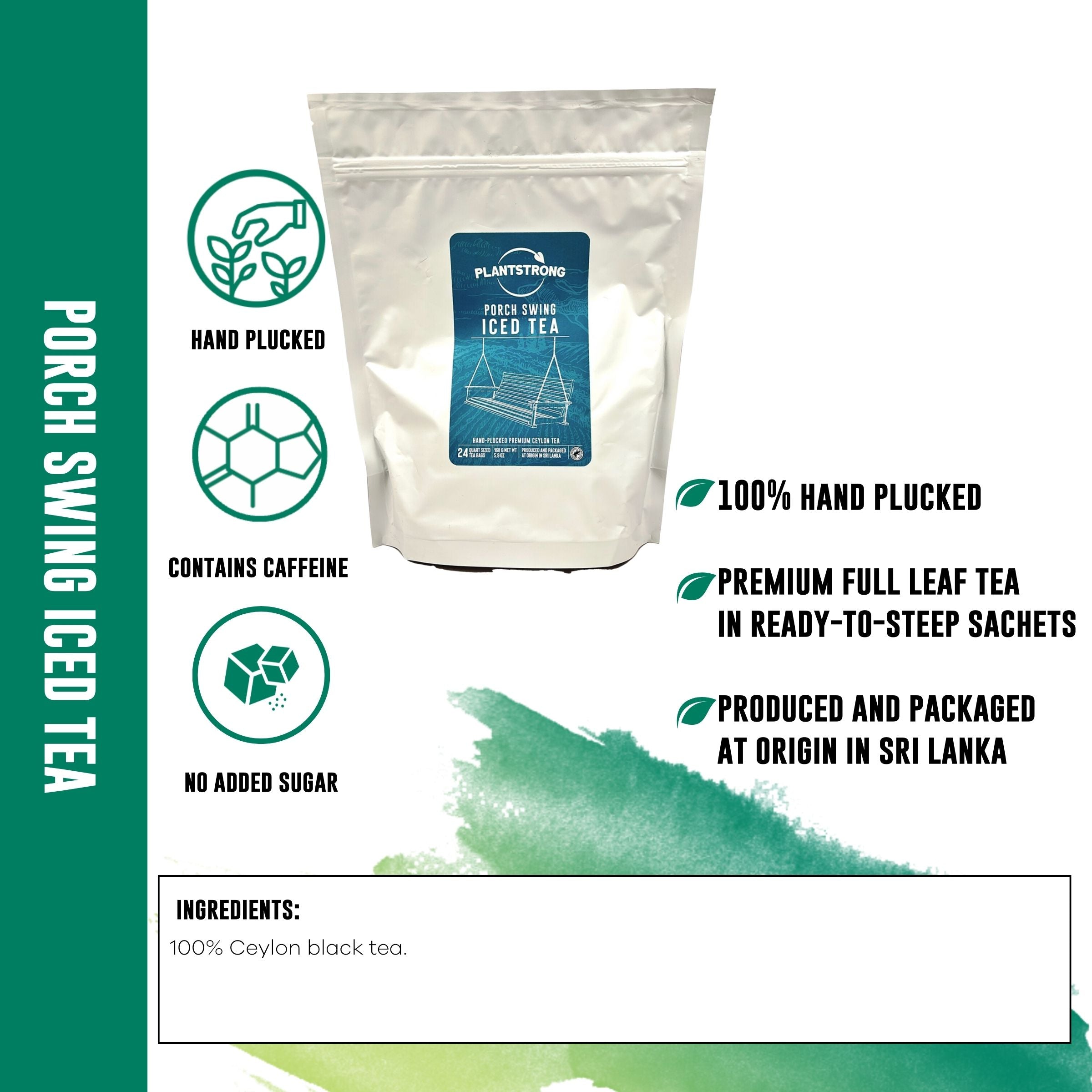 Unsweetened Black Iced Tea: Porch Swing Iced Tea Bags