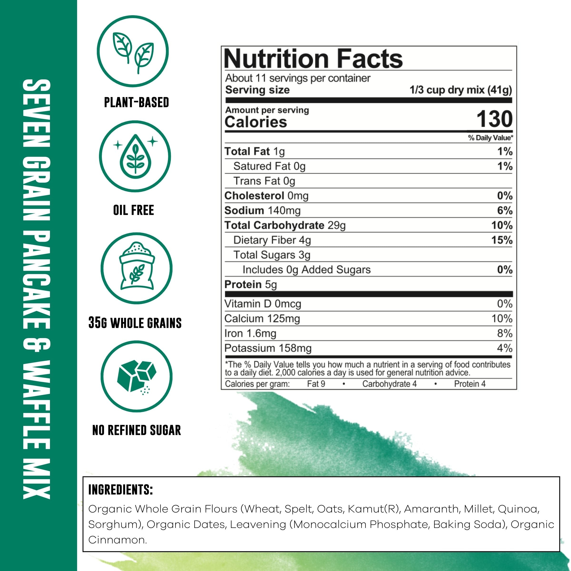 Seven Grain Pancake & Waffle Mix (2-Pack) – PLANTSTRONG Foods