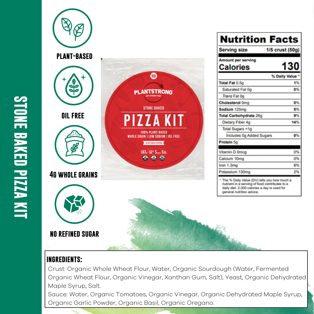 Organic Pizza Kit: Plant-Based, Whole Wheat Pizza Crust