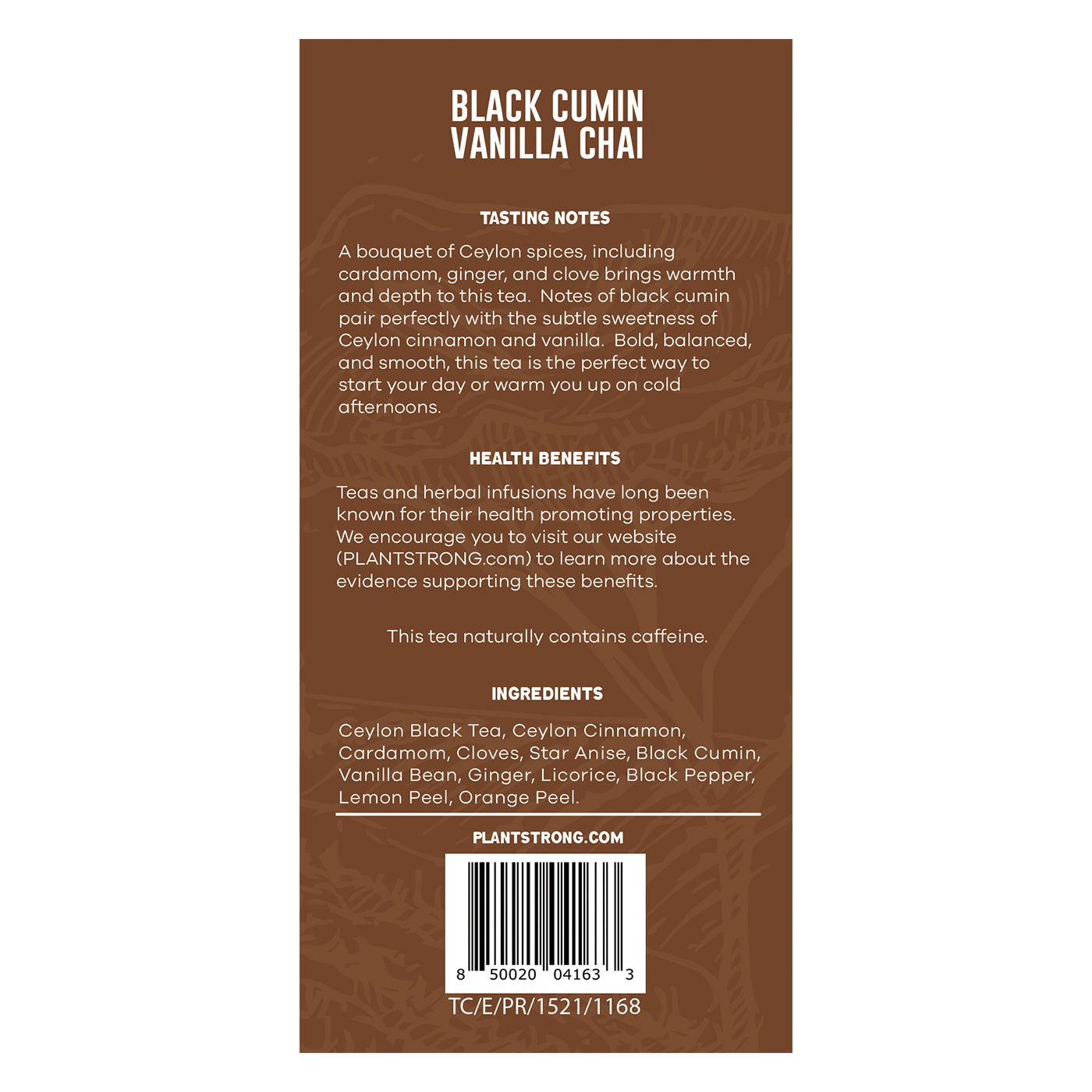 Black Cumin Tea Vanilla Chai Tea Bags From Sri Lanka – PLANTSTRONG Foods