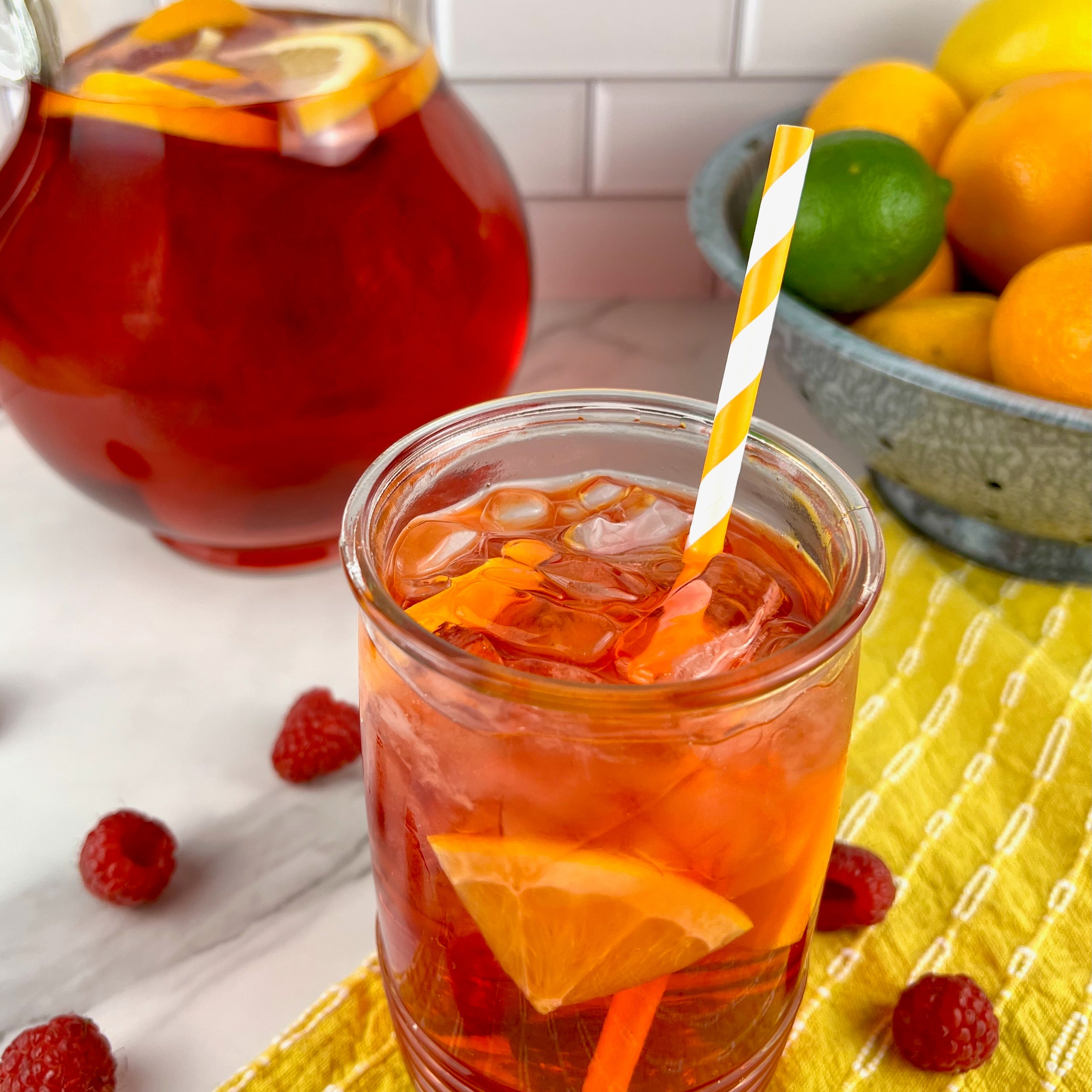 Iced Raspberry Hibiscus Leaf Tea Bag: Sugar Free, Caffeine Free